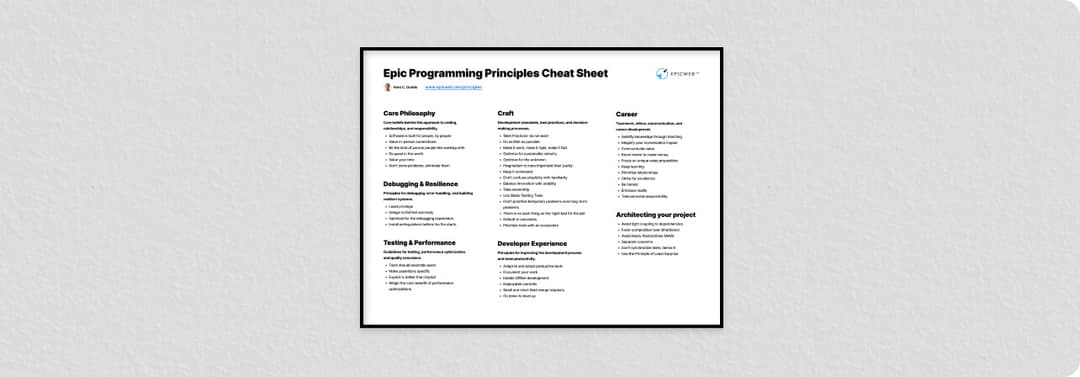 Epic Programming Principles | Epic Web Dev