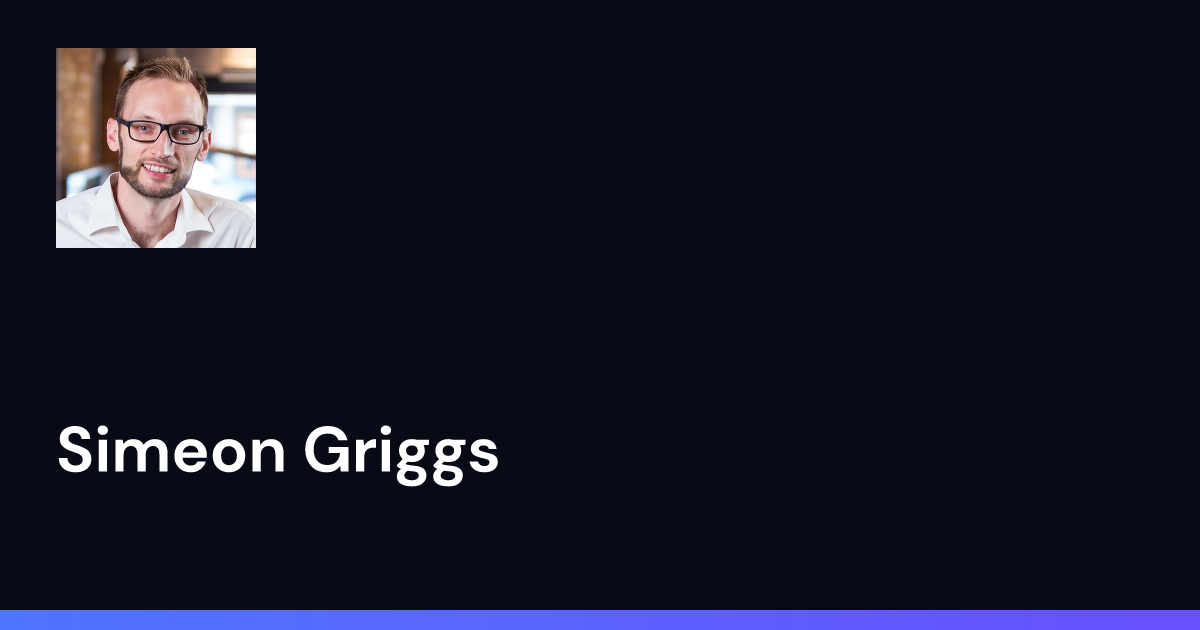 Simeon Griggs is speaking at Epic Web Conf 2024 | Epic Web Dev